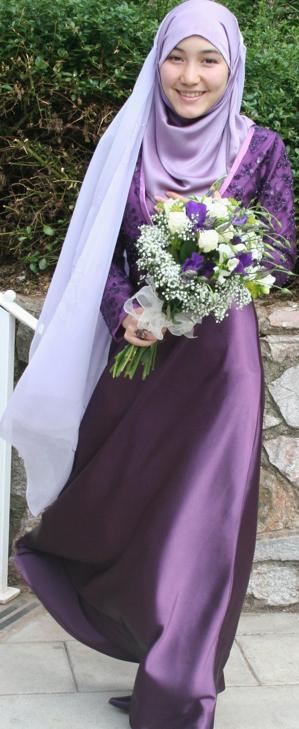 Syrian Bride In Blue Islamic Hijab | Hijab Styles, Hijab Pictures ...