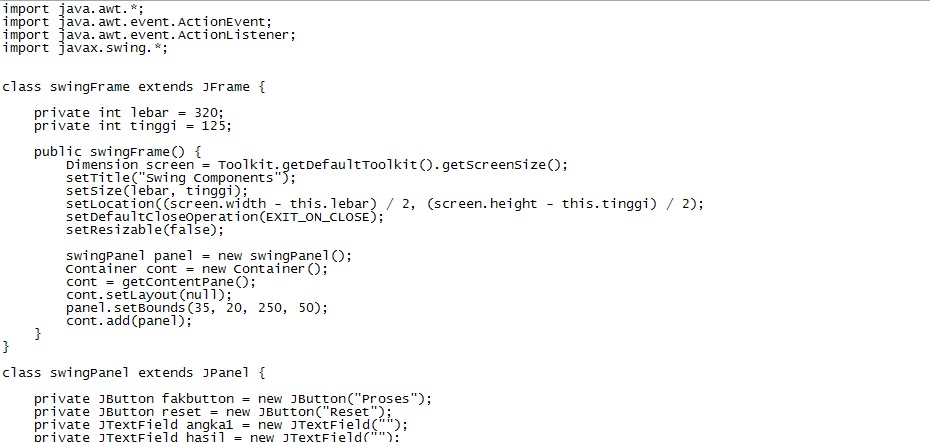 cara membuat frame berbasis GUI pada java | Meja-Ilmu