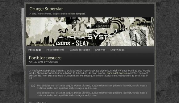 Free Dark Black Cube CSS Template