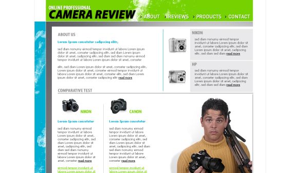 Online Camera Review Free Web Template