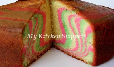 My Kitchen Snippets: Tri-color Marble Cake