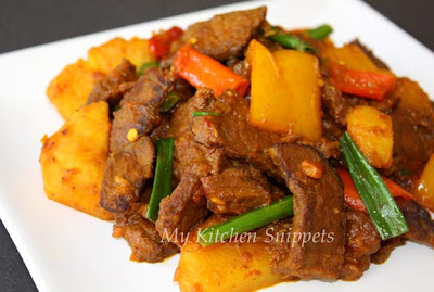 My Kitchen Snippets: Spicy Turmeric Beef