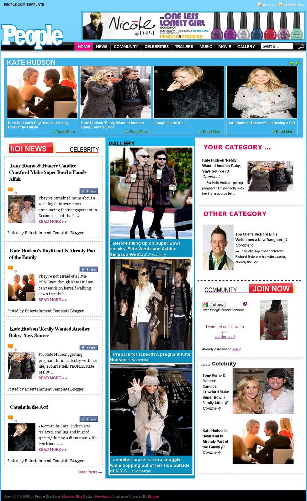 Entertainment Blogger Template