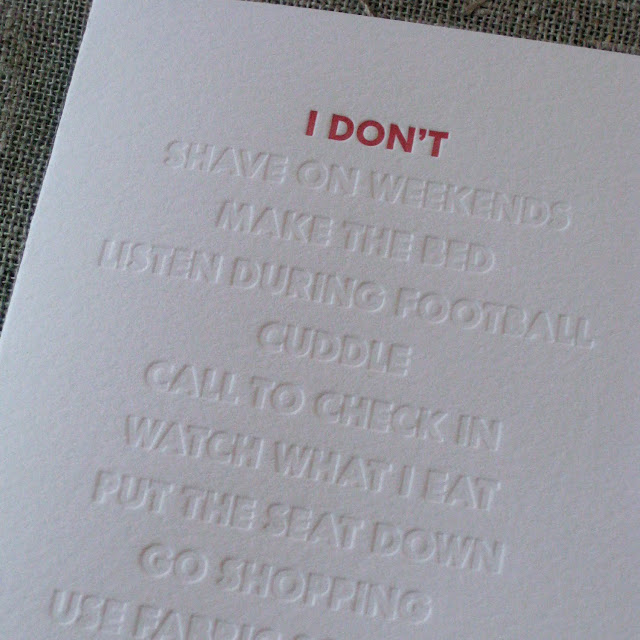Paper Plates Press :: Letterpress Design House: I Do Card