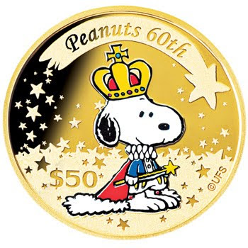 Peanuts 60th anniversary gold coin | Lunaticg Coin