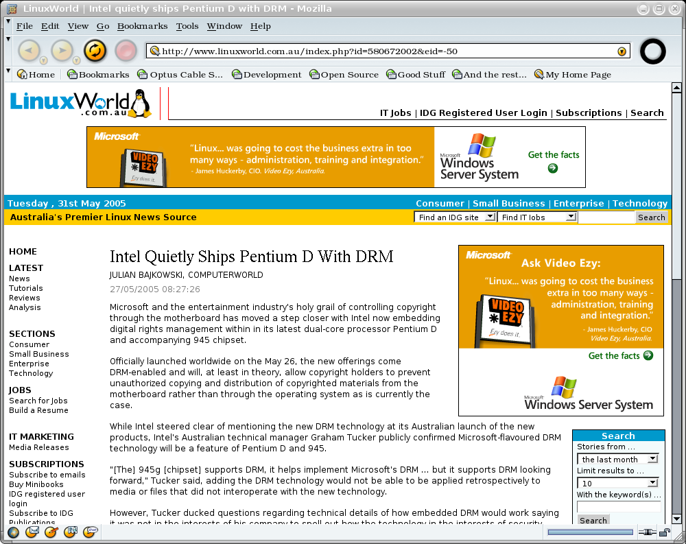 ric on the go: Interesting sponsor for a Linux news site