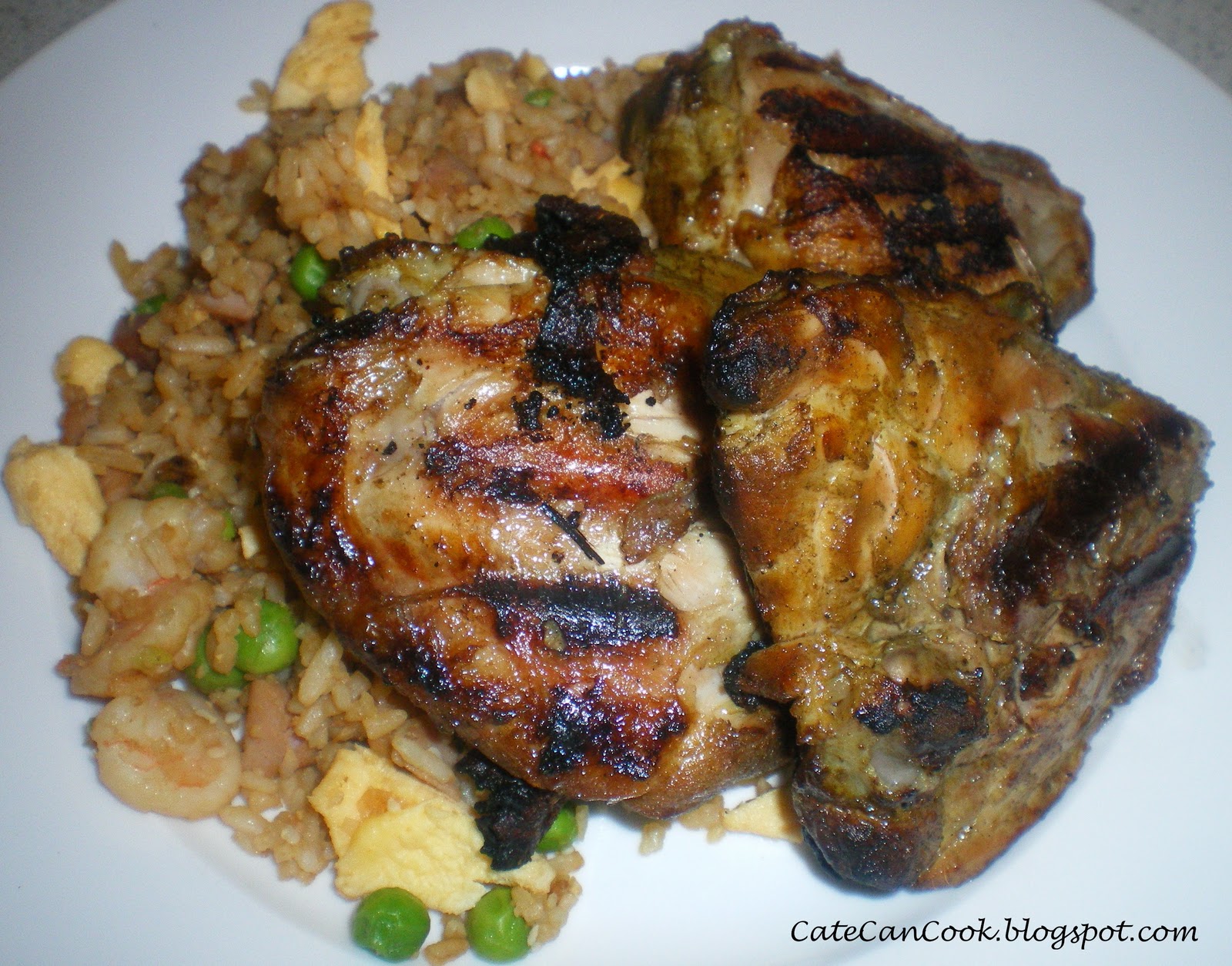 Cate Can Cook, So Can You!!: Barbecued Coconut Chicken with Fried Rice