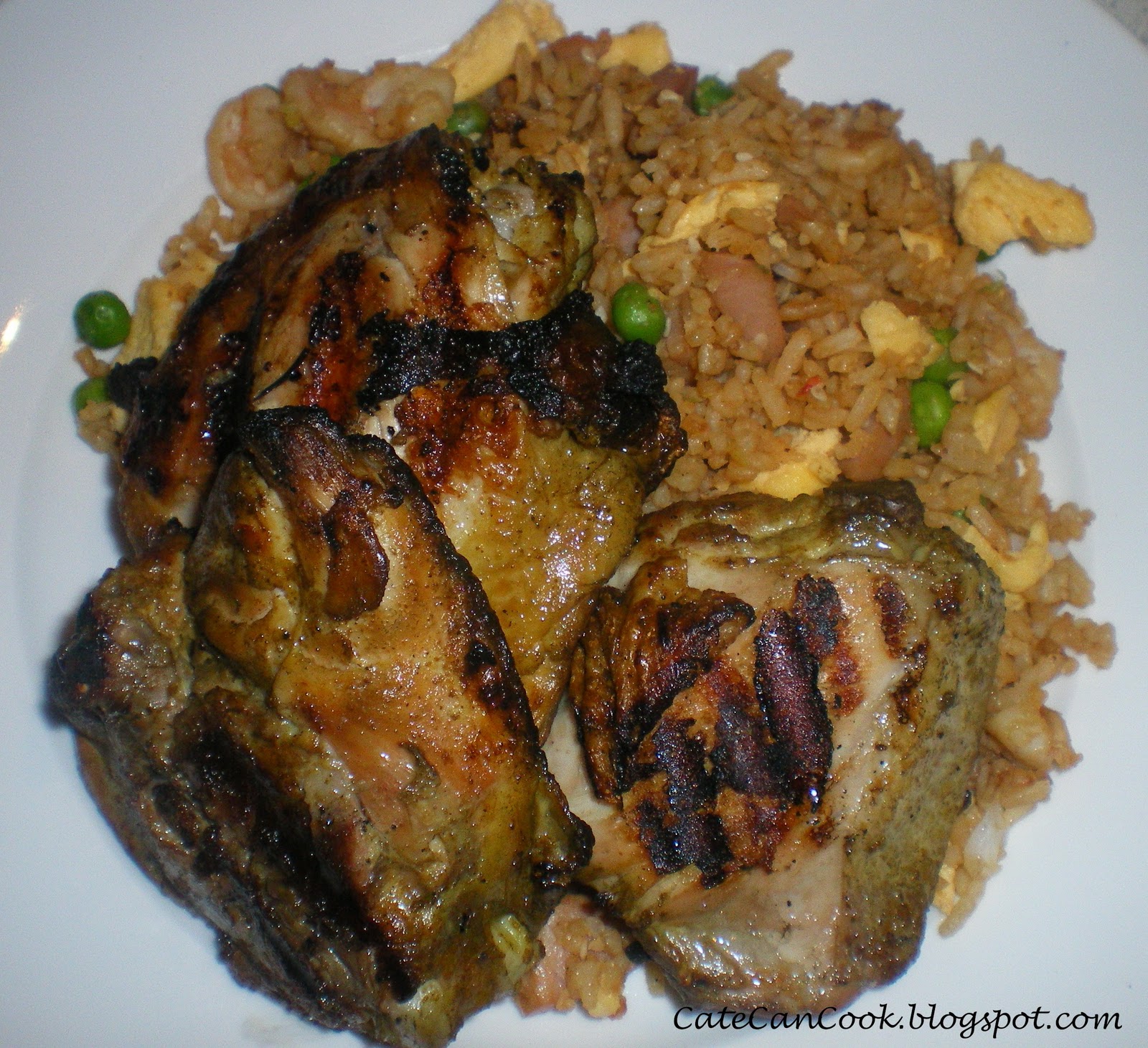 Cate Can Cook, So Can You!!: Barbecued Coconut Chicken with Fried Rice
