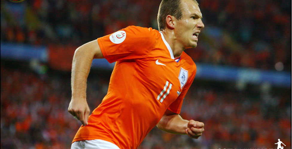 The Best Footballers: Arjen Robben plays as winger football of Netherlands