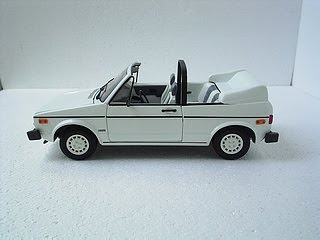 1:18 VW Die-Cast Model Cars: VW Rabbit Open Convertible (1978) "White ...