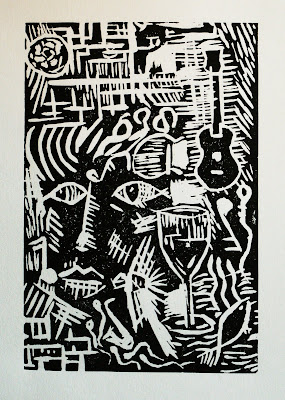 The art of Ryan Evans: My first Linocut print!