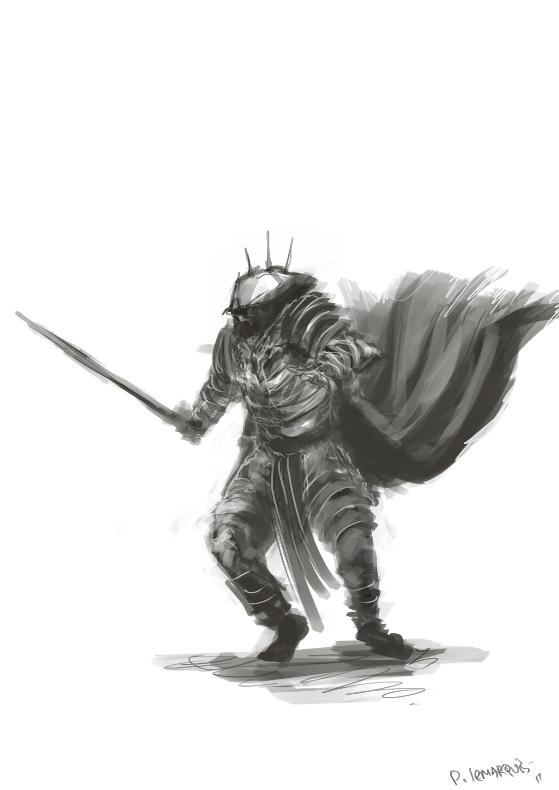 Paul Lemarquis CG Artist: Quick Warrior Drawing