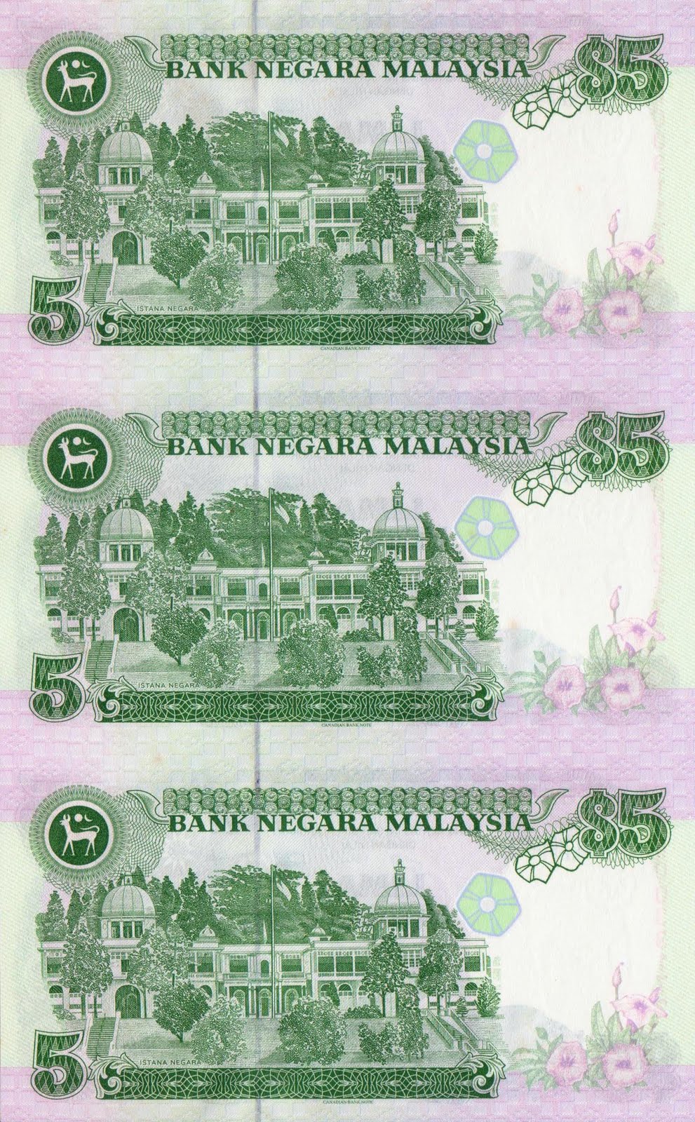 MS Collection Site: RM5 Uncut Banknote: 3 in 1 PAIR