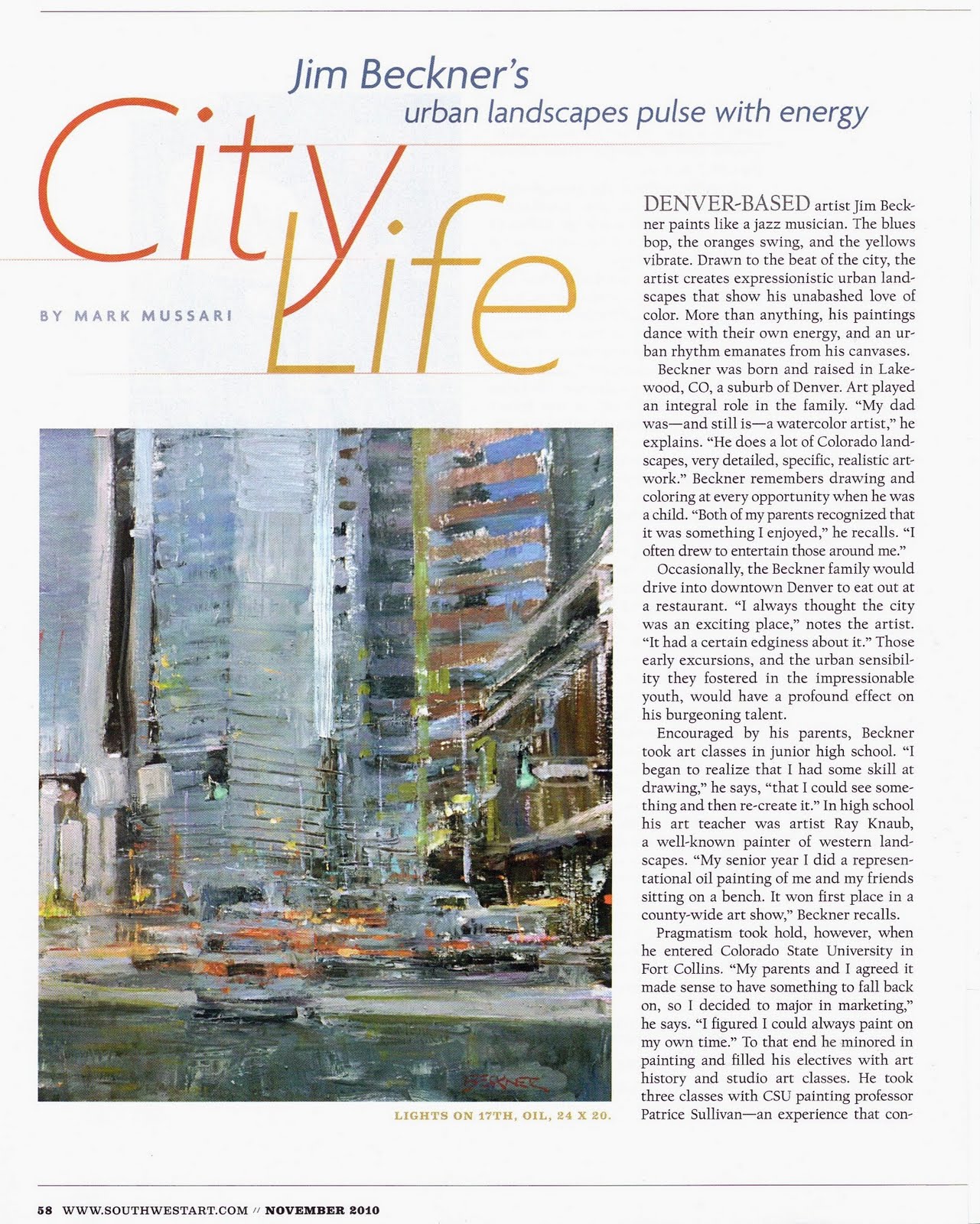 Jim Beckner Artist: 2010