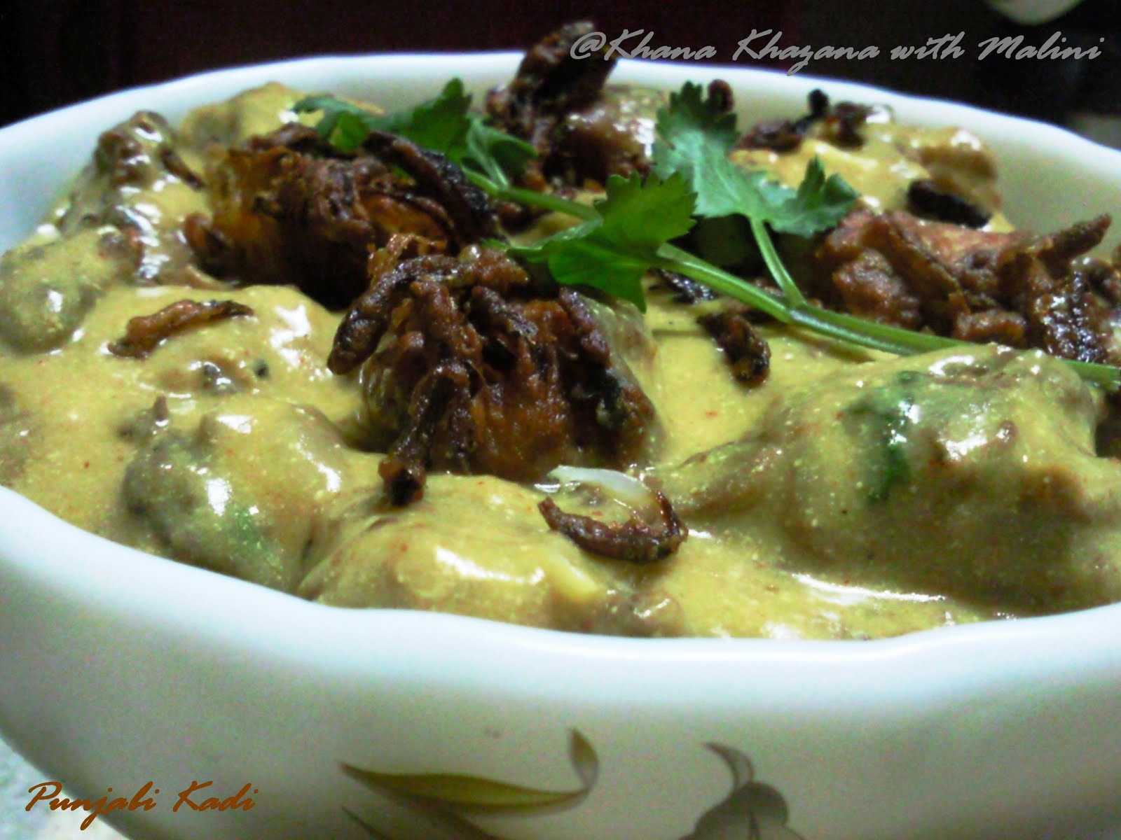 Nice Recipes Tips: Punjabi Kadi with Pakora (Dahi Besan Kadi)