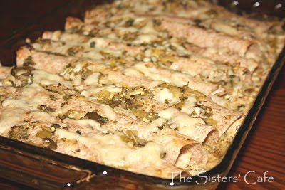 Peachtree Cooking: Chicken Enchiladas with Roasted Tomatillo Salsa