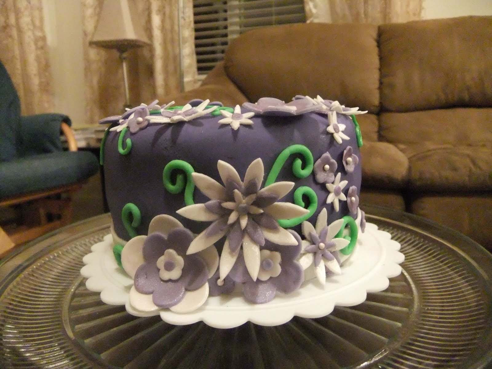 Cakefullness: Purple Flower Cake