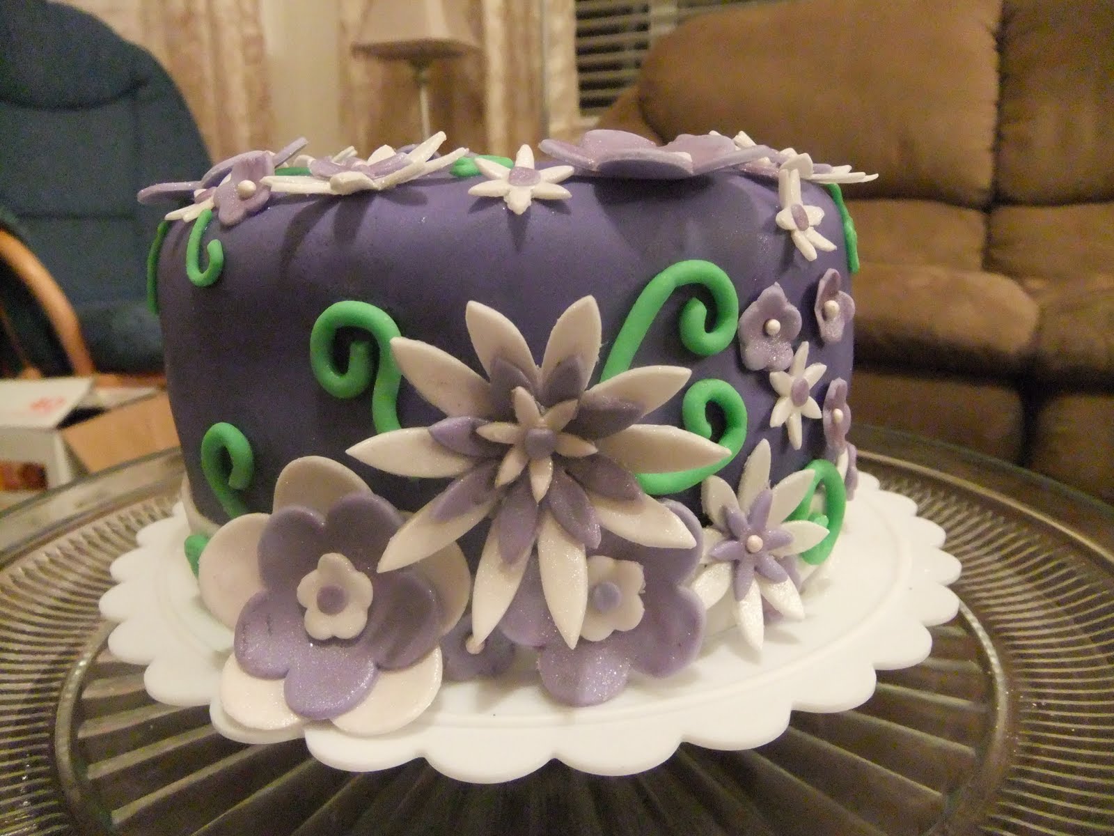 Cakefullness: Purple Flower Cake
