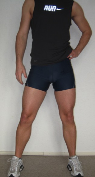 Gear Bulges: Bulging Black Shorts