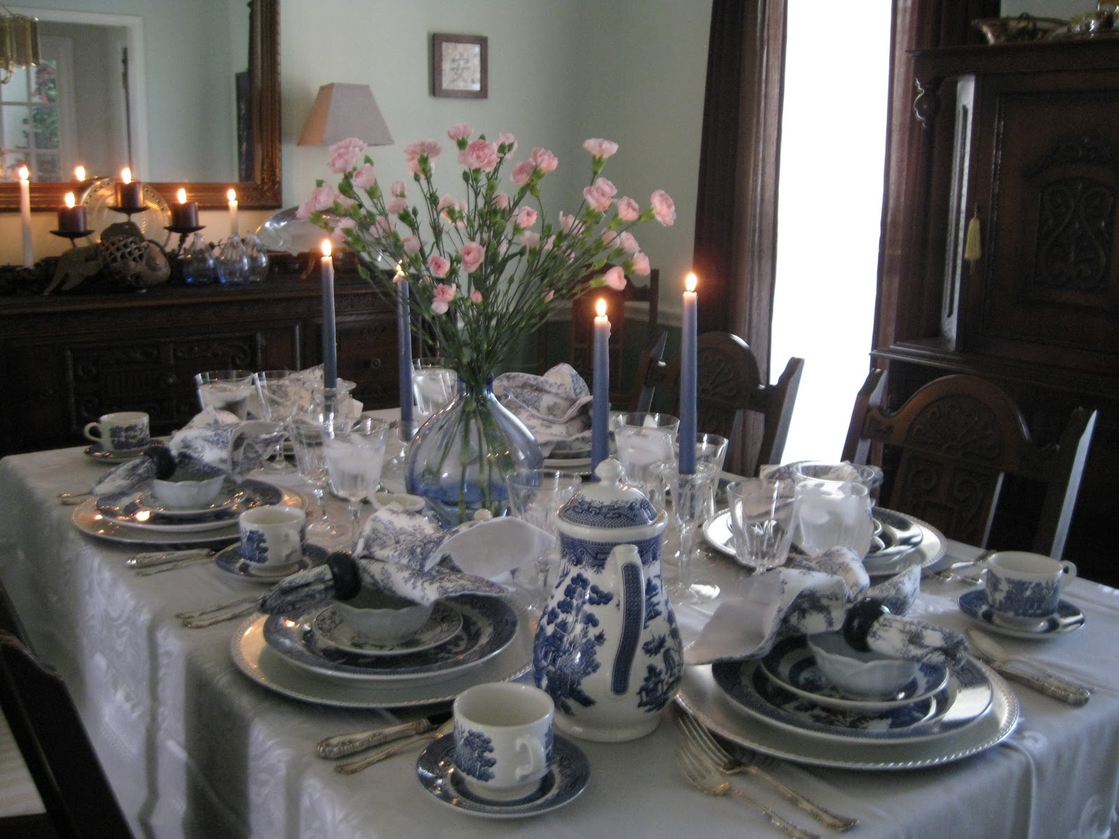 ~Tablescapes By Diane~: ~~~Blue Willow Tablescapes~~~
