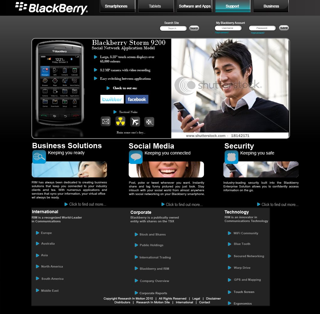 Gallery 91 Inc.: Blackberry Website concepts: Part 2 of 2 version 2.0!