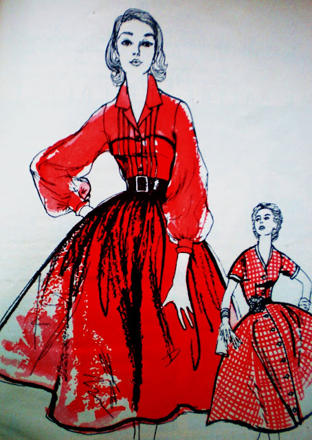 Pintucks: 1950's Fashion Illustrations