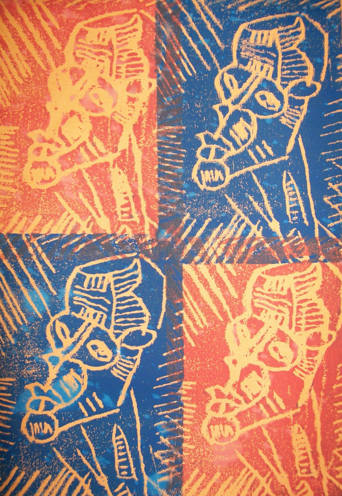 BLS Art Department: Yr 11 Polystyrene Block Printing