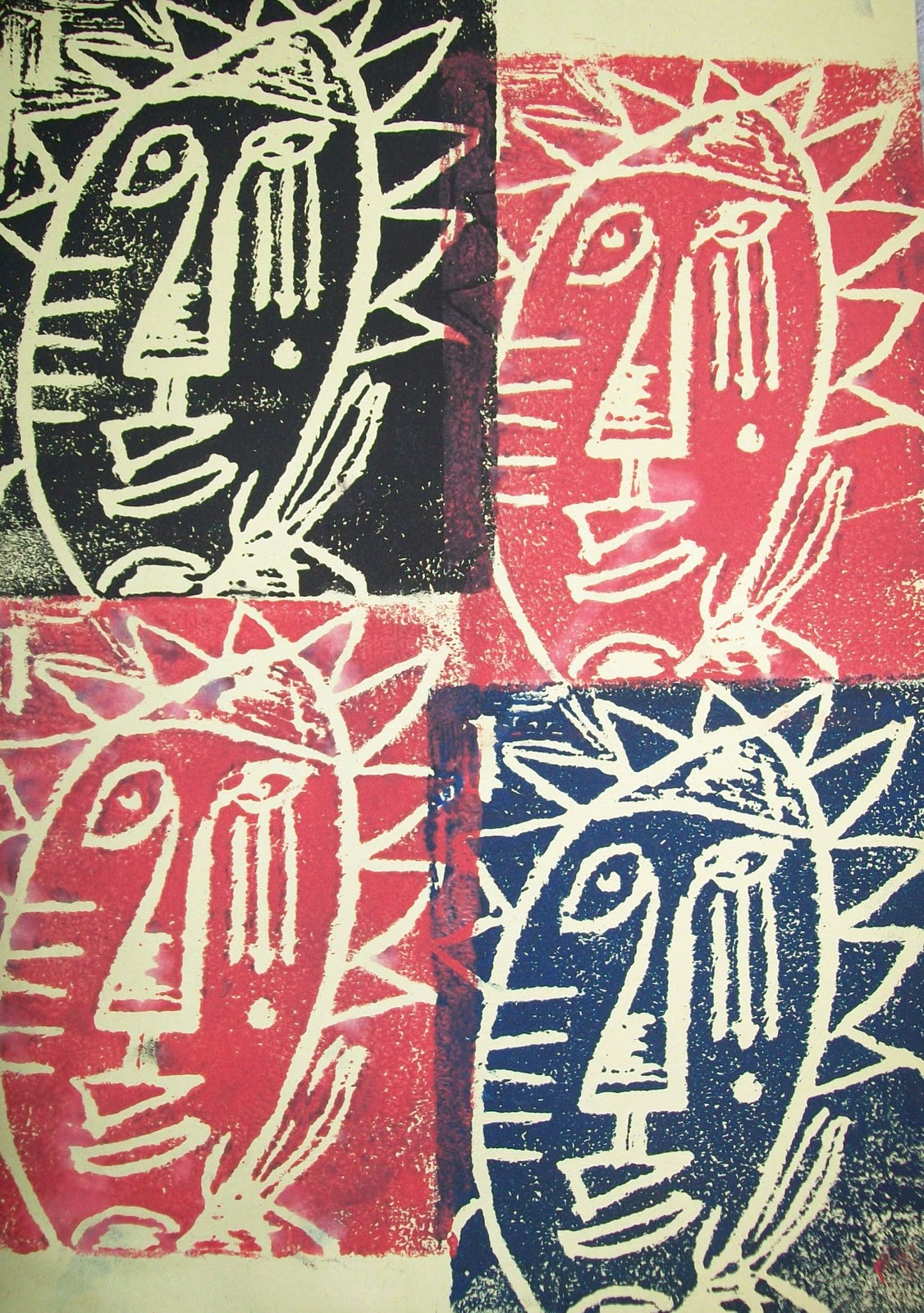 BLS Art Department: Yr 11 Polystyrene Block Printing