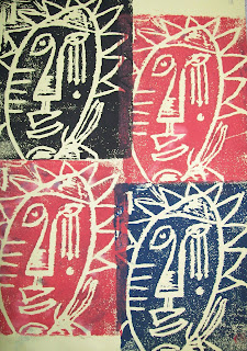 BLS Art Department: Yr 11 Polystyrene Block Printing