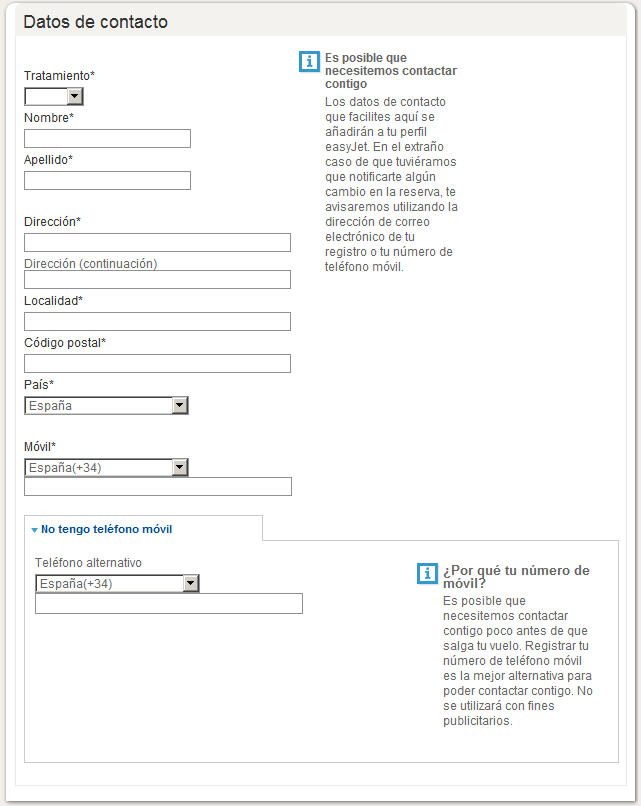 Accesibilidad en la Web: Teléfono de contacto en un formulario web
