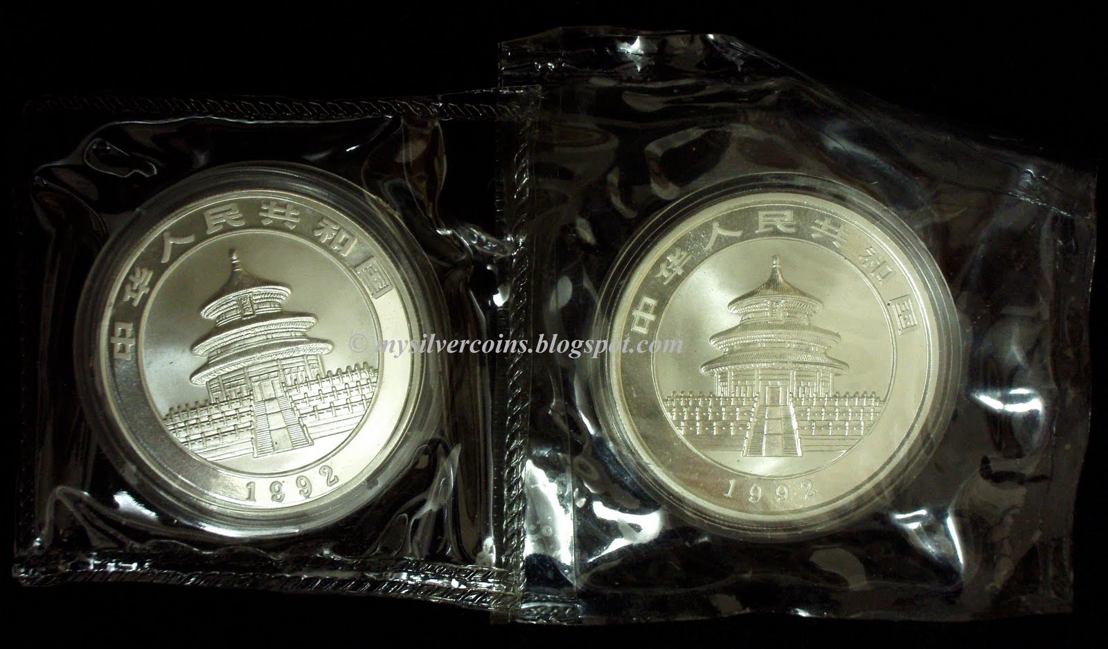 Silver Coins Collection: 1992 Silver Panda (Small & Large Dates)