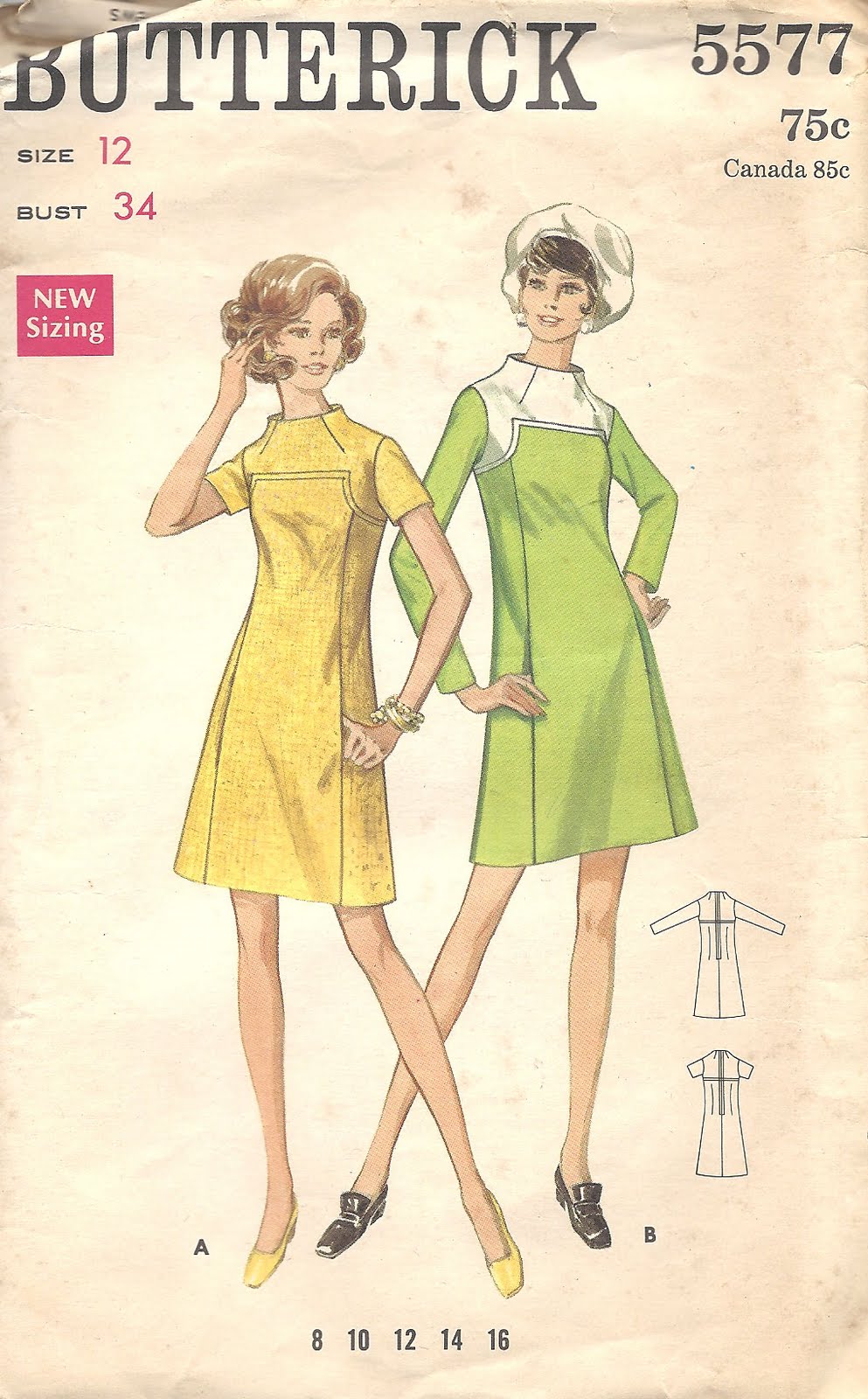 Shallow Thoughts from Iowa: Vintage Butterick dress patterns, one maternity