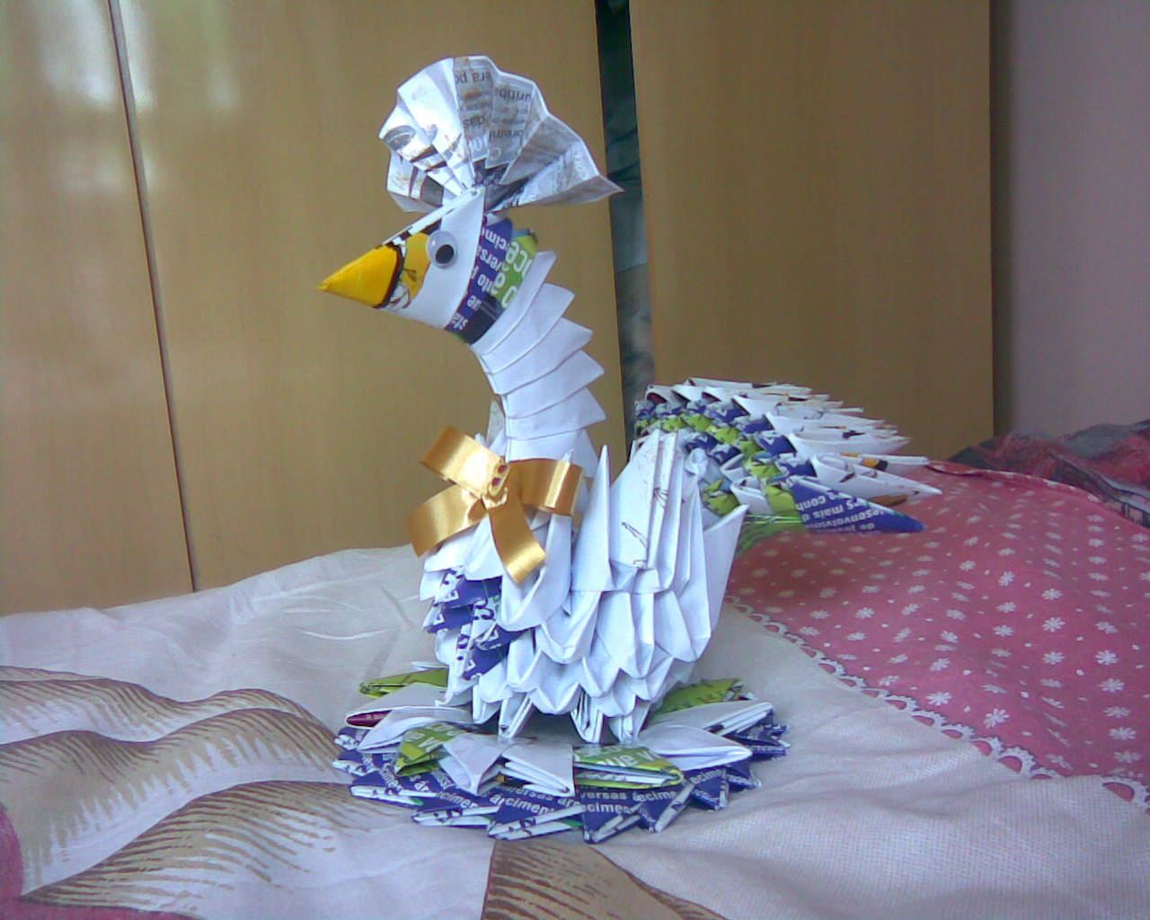 oº(^_^)ºo ORIGAMI (feitos pela Letícia) oº(^_^)ºo: Mini Pavão