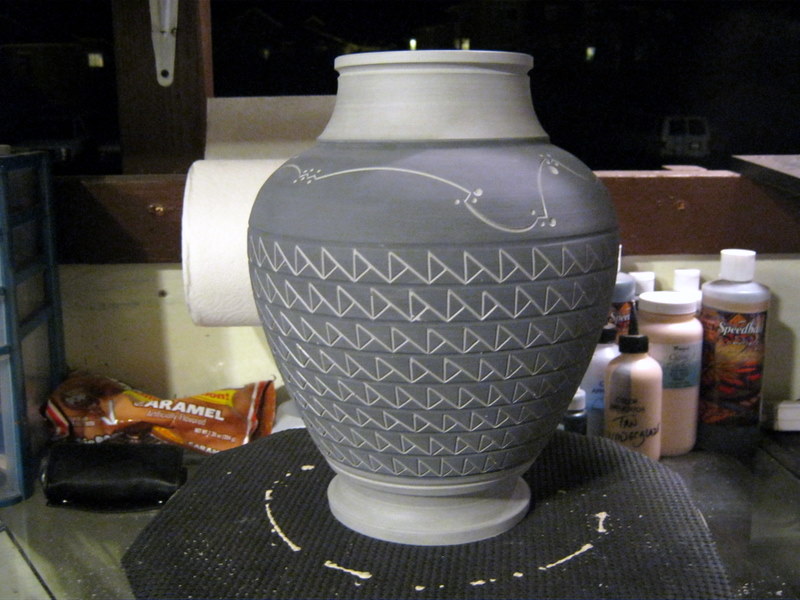 Carved Tattooed Pottery