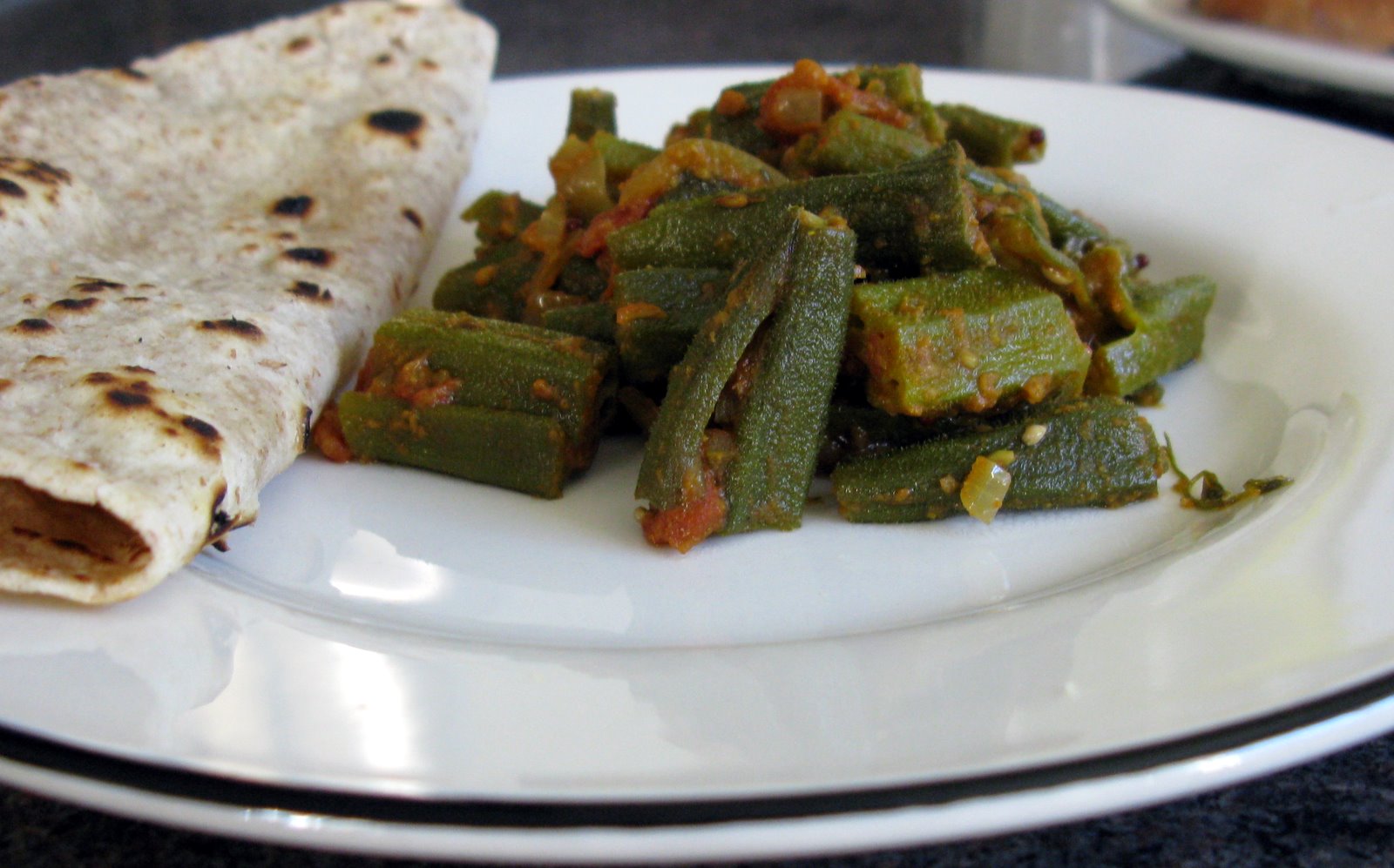 Chachi's Kitchen: Bhinda jo shaak / Curried Okra / Ladies Fingers
