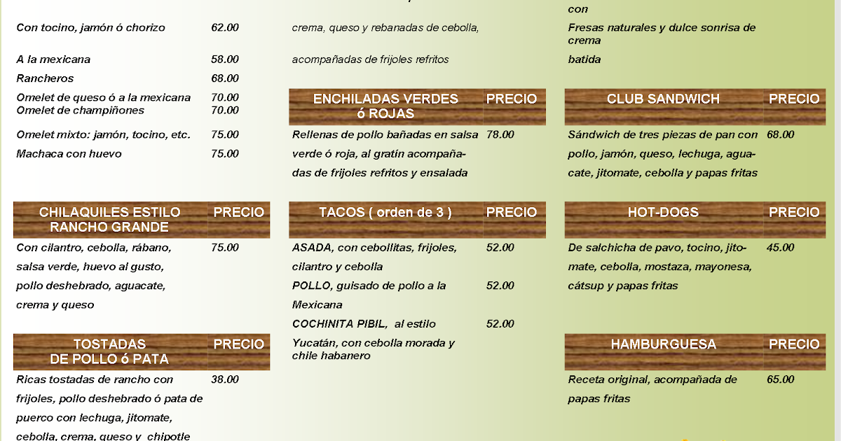 RESTAURANTE LOS PINOS: Bienvenido a la sección de Menú Restaurante Los ...