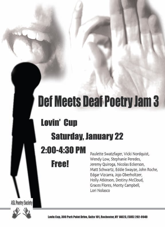 Eddie Swayze: Def Meets Deaf Poetry Jam 3 Flyer