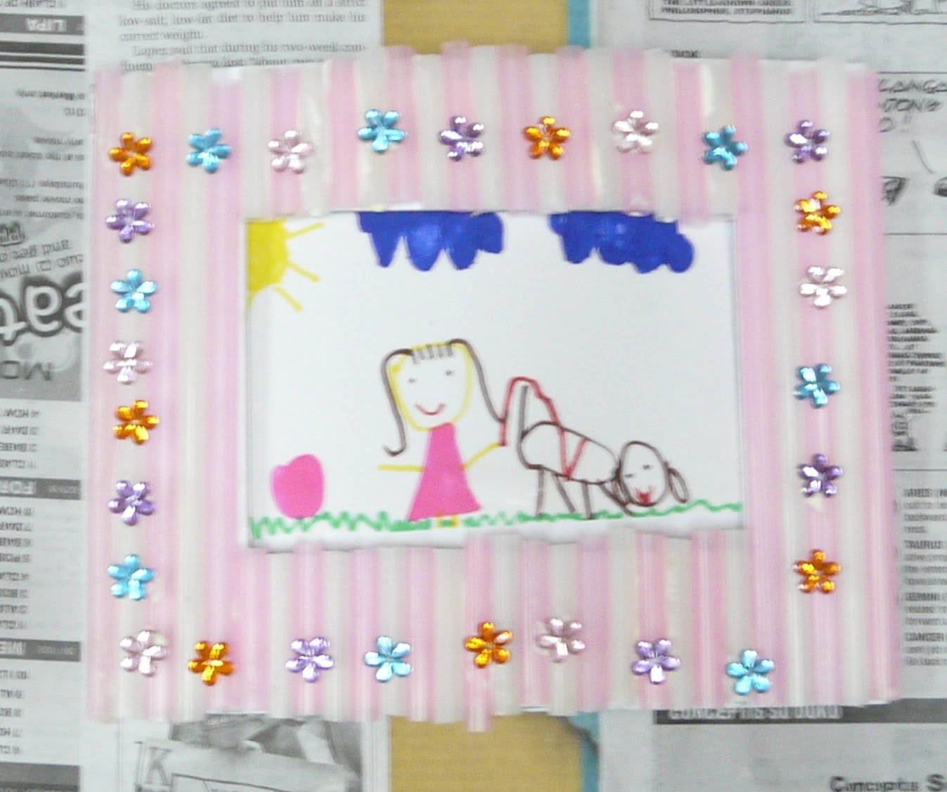 I love crafts: April 8, 2010: straw picture frames