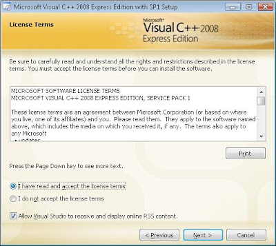 Usuário deMENTE: Instalando o Microsoft Visual C++ 2008 Express Edition