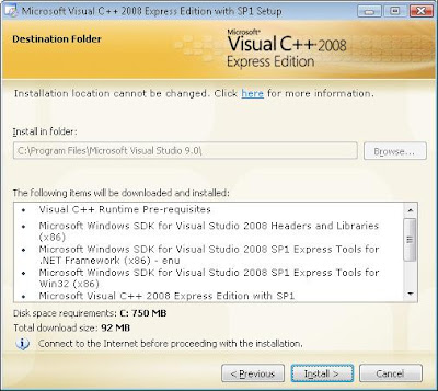 Usuário deMENTE: Instalando o Microsoft Visual C++ 2008 Express Edition