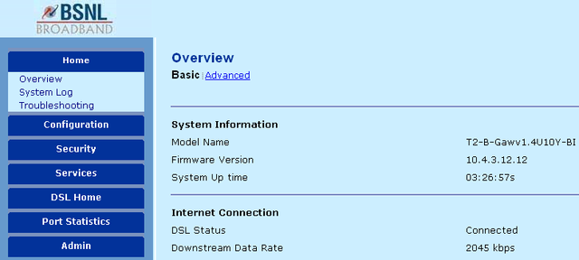 News Signals: Teracom - Configure Internet Connection in BSNL Teracom Modem