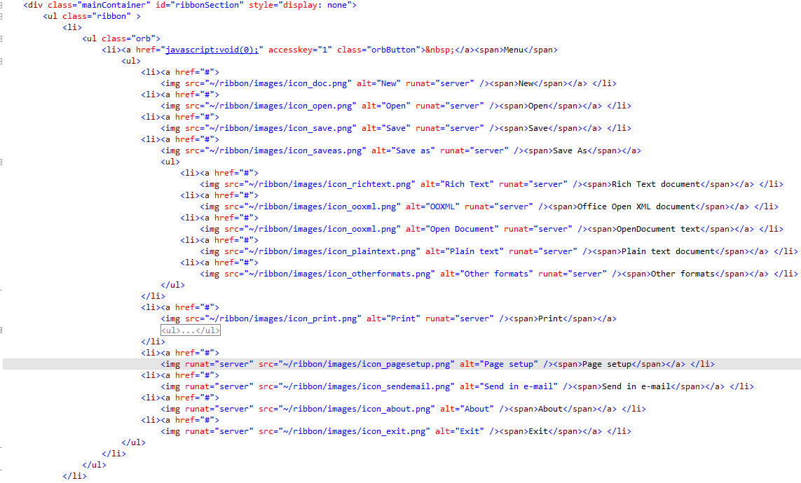 Ray's Asp.net Blog: How to make ribbon style menu in ASP.NET webform ...