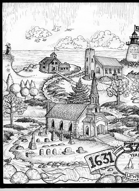 Insanad's Projects: Lewes Delaware Pen and Ink Drawings