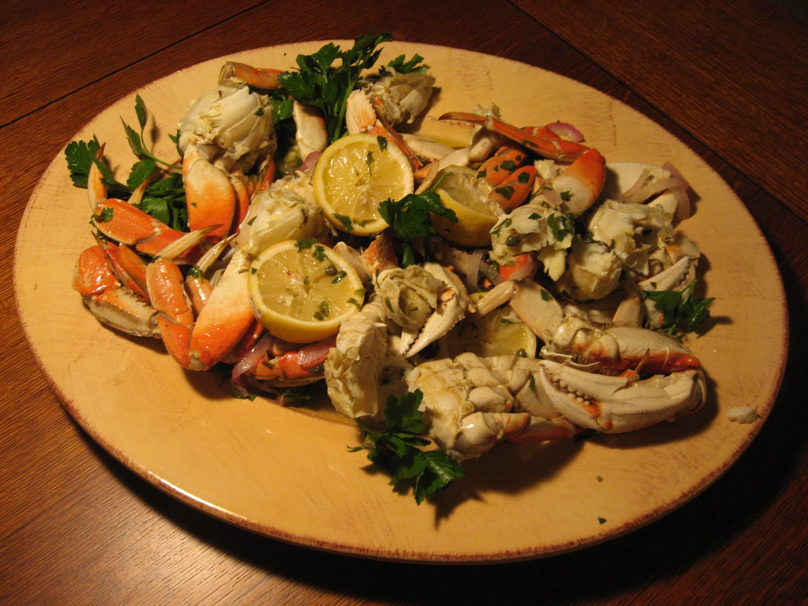 the screen porch: Marinated Cracked Dungeness Crab