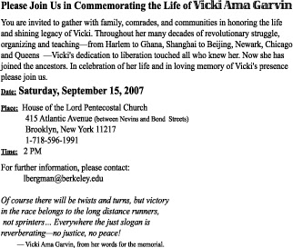 Fire on the Mountain: Remembering Vicki Garvin