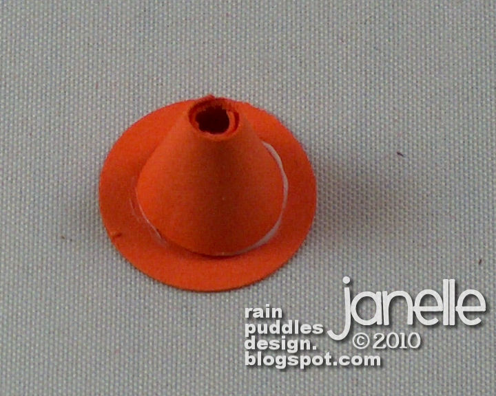 Rain Puddles Design: Orange Paper Practice Cone Tutorial