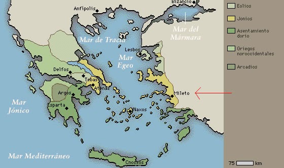 Ciudad de Mileto: Mapa de Mileto