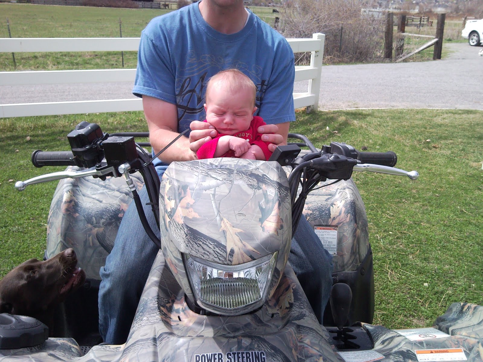 The Stark's: First 4 Wheeler Ride, Foot and Hand Prints and meeting GG