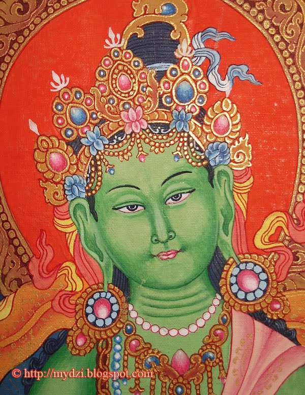 Dharma Gallery: Newari Green Tara Thanka 2