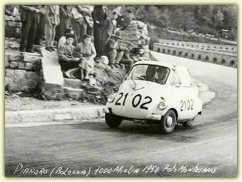 Racing Rétro: Mille Miglia 1954 en Iso Isetta